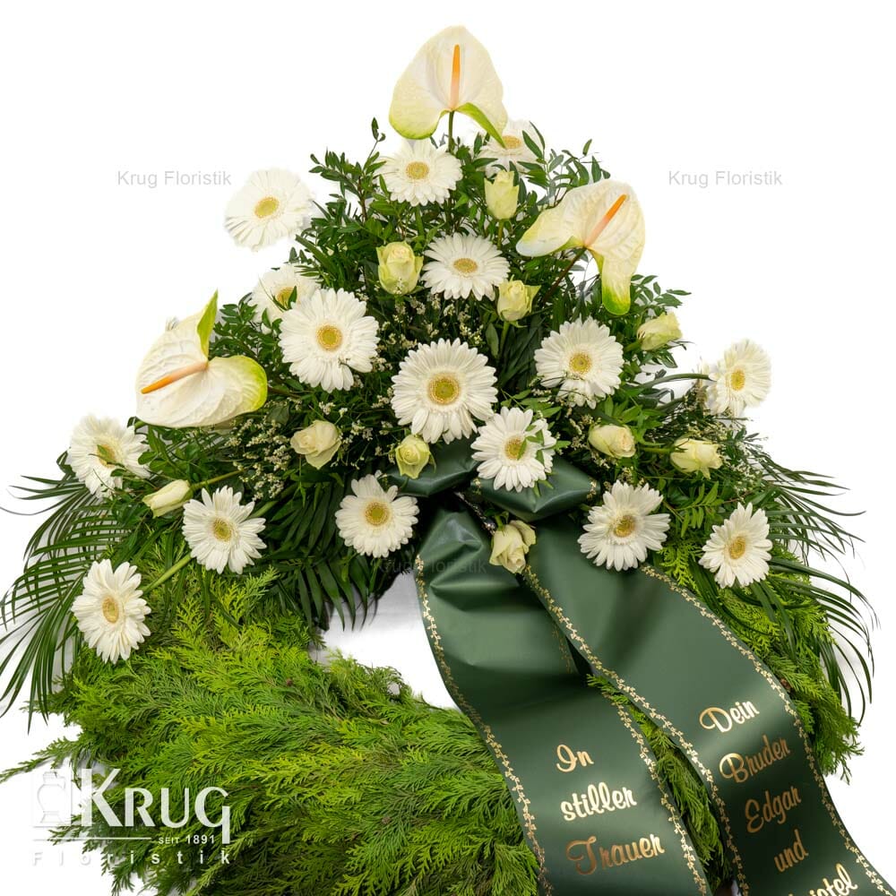 Trauerschleife mit eigenem Text » Blumen von Krug Floristik ...